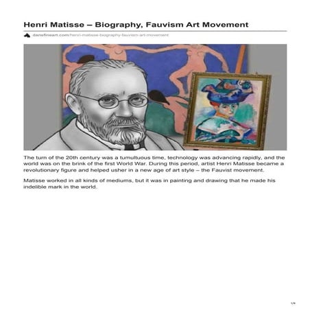 Henri Matisse - Biography Fauvism Art Movement.pdf