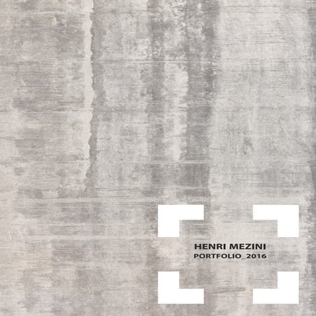 Henri Mezini Portfolio 2016 | PDF
