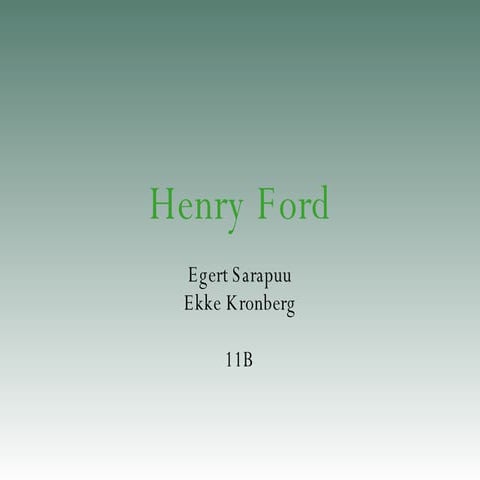Henry Ford | PPT