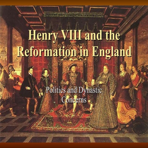 Henry Viii And The Reformation In England | ODP
