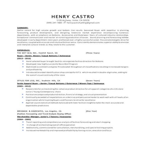 Henry Castro resume feb 2017 | PDF