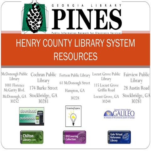 Henry county library online part 3 | PPT | Education