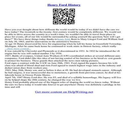 Henry Ford Biography Education Inventions Facts Henry Ford