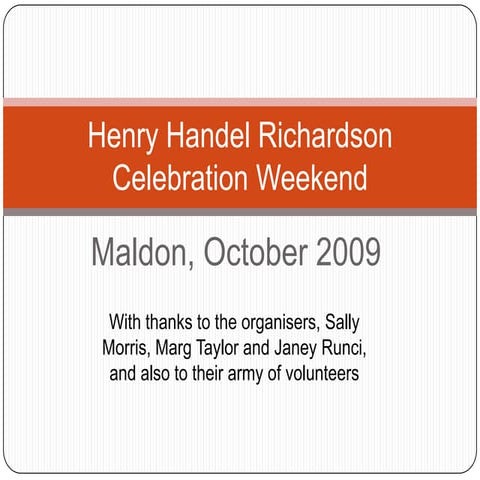 Henry Handel Richardson | PPTX