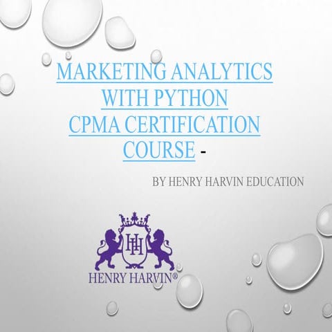 marketing analytics with python/CPMA course | PPT