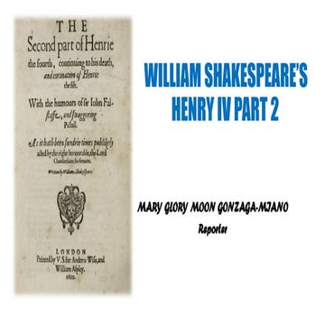 Henry the Fourth: A play by William Shakespeare | PPTX