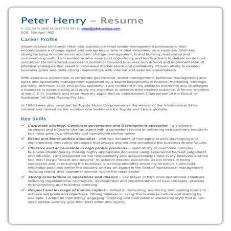 Henry peter resume 2014 resume_1 | PDF