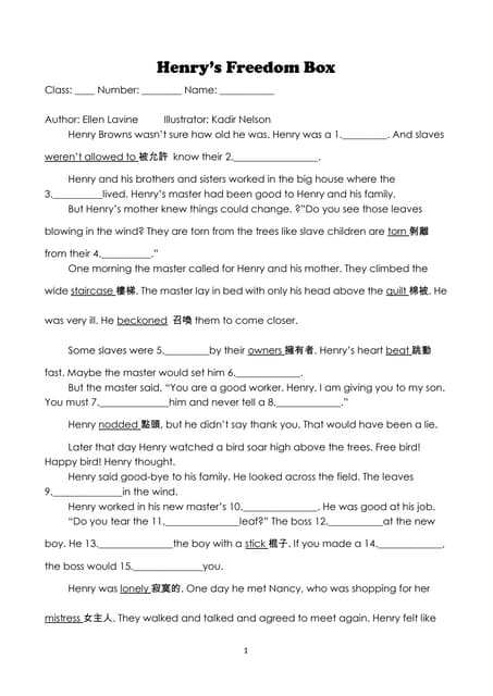 Henry's freedom box text full | DOCX | Crime & Harmful Acts to ...