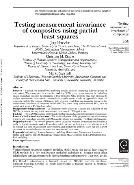 Implementation of SEM Partial Least Square in Analyzing the UTAUT Model | PDF