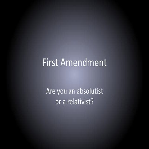 The First Amendment | PPTX