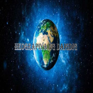 Heograpiya ng daigdig | PDF