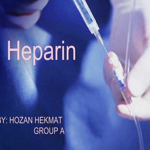 Heparin Mechanism Of Action Ppt