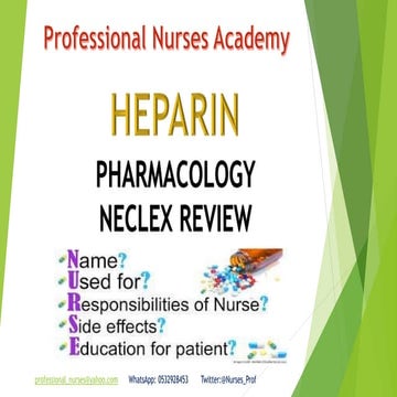 Neclex Review Note :Heparin | PDF