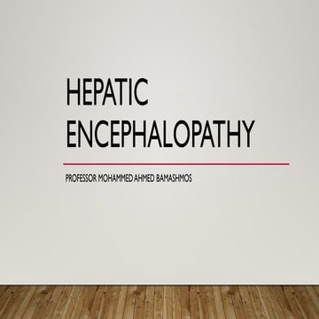 hepatic encephalopathy causes and treatment | PPTX