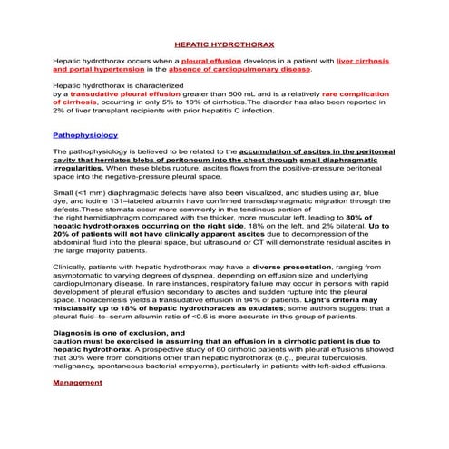 HEPATIC HYDROTHORAX - Important Points .pdf