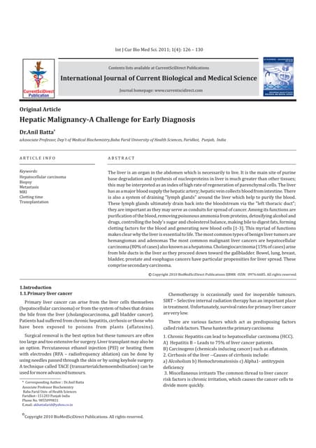 Liver cancer.pptx | Cancer | Diseases and Conditions