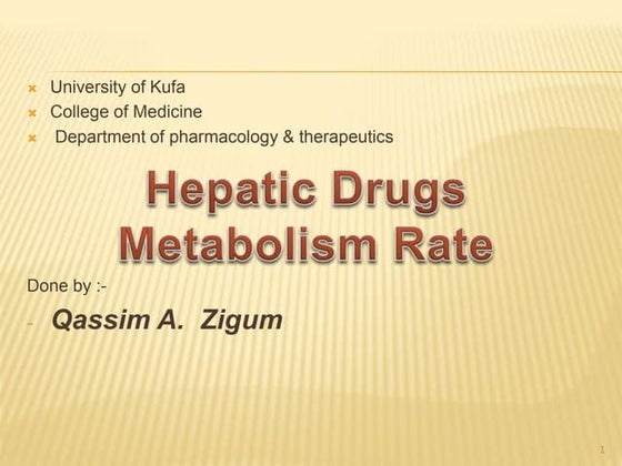 Factors affecting drug metabolism | PPT