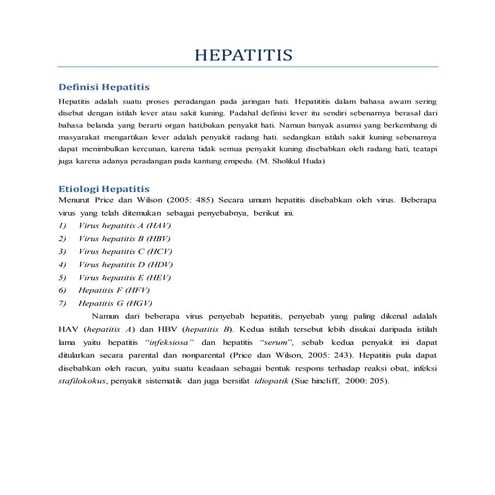 Hepatitis | PDF