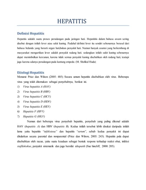 Power Point Hepatitis | PPT