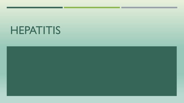 Hepatitis | PPT
