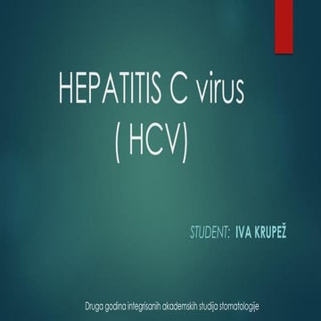 Hepatitis C virus ( HCV) | PPT