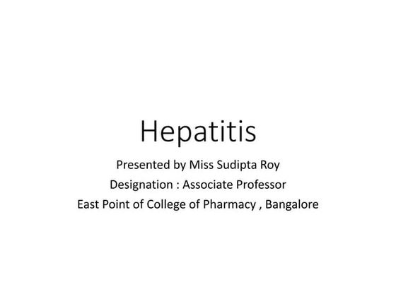 HEPATITIS C PRESENTATION | PPTX