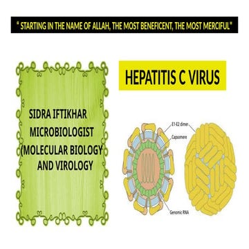 HEPATITIS C: STRUCTURE, GENOME, PATHOGENESIS, DIAGNOSIS, PREVENTION AND ...