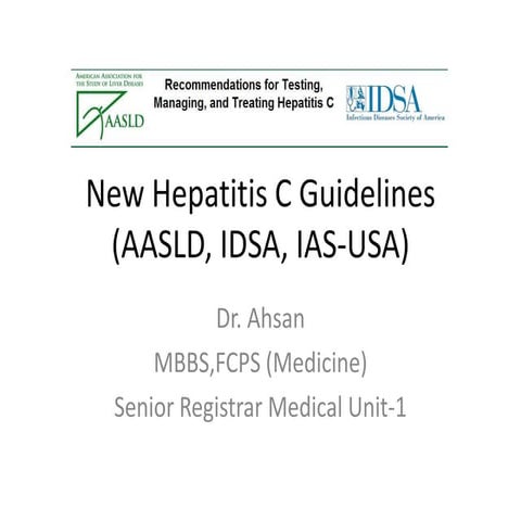 Hepatitis c new guidelines 2014 by aasld idsa sofosbuvir | PPTX