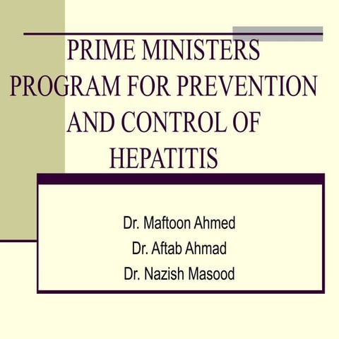 NATIONAL VIRAL HEPATITIS CONTROL PROGRAM | PPTX