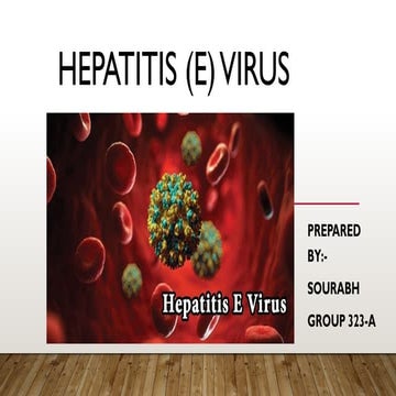 Hepatitis e virus | PDF