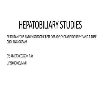 PTBD (Percutaneus trans-hepatic biliary drainage) PPT,PDF PK | PPTX