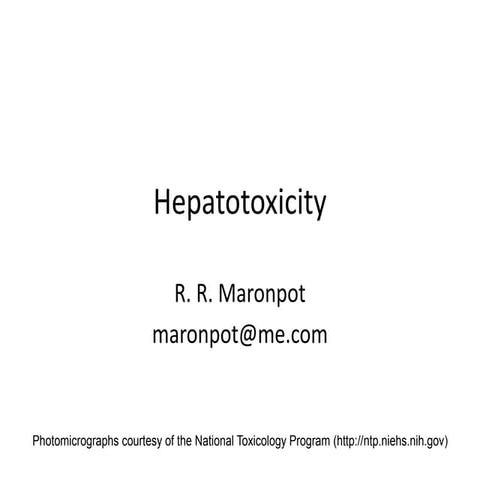 Hepatotoxicity | PPTX