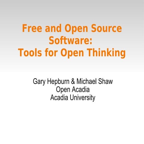 Hepburn Shaw Open Thinking | PPT