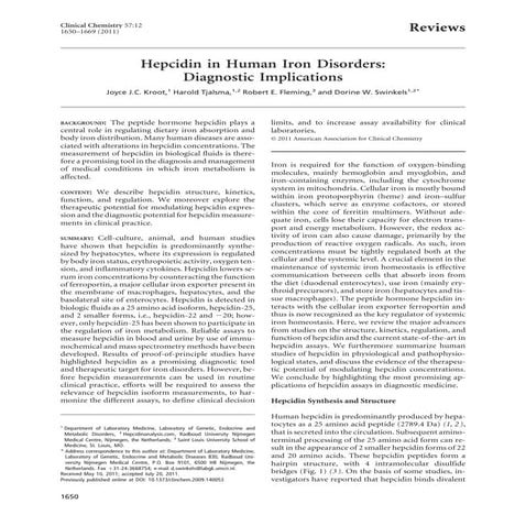 Hepcidin | PDF