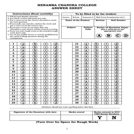 B1 preliminary for schools reading sample answer sheet