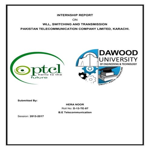 Ptcl Internship Report | PDF