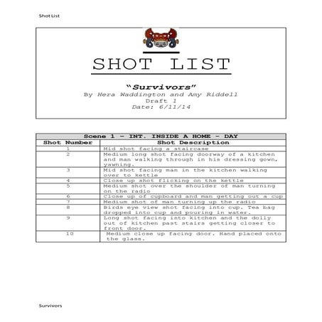 Hera shot list 2 | DOCX