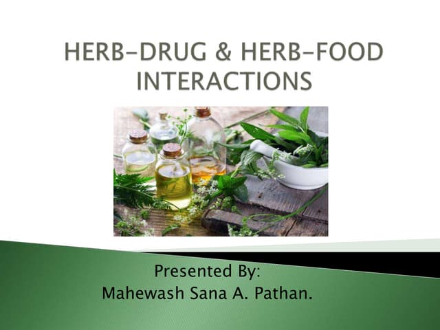Herb drug interaction | PDF