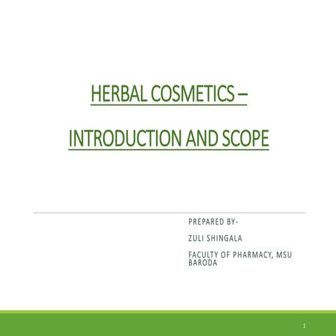 Herbal cosmetics – | PPTX | Herbs and Supplements | Alternative Medicine