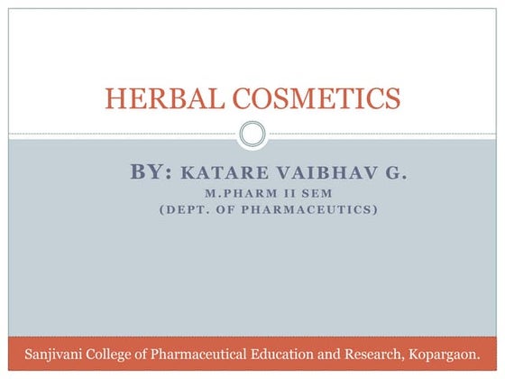 Introduction to cosmetology | PPT