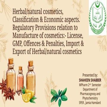 Herbal cosmetics unit 1 by Shaheen .pptx