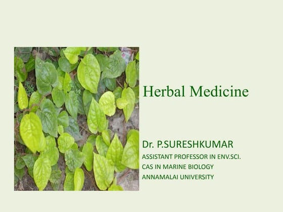 Herbal Drug Technology Unit 5 | PPTX | Herbs and Supplements ...