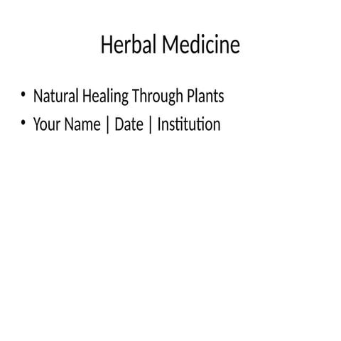 Herbal_Medicine_Presentation.pptx herbal | PPT