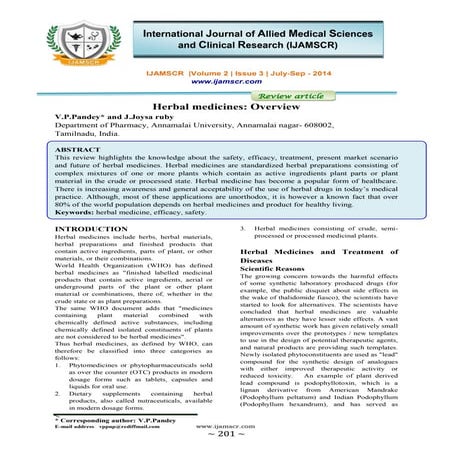 Herbal medicines overview | PDF