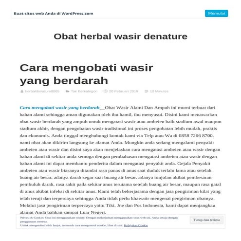 cara mengobati wasir yang berdarah | PDF