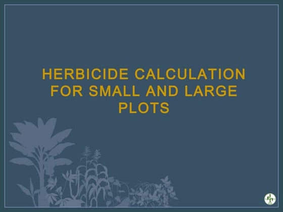 pesticide calculation and the methods to handle them | PPT