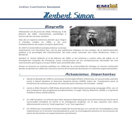 Biografia - Herbert simon | PDF