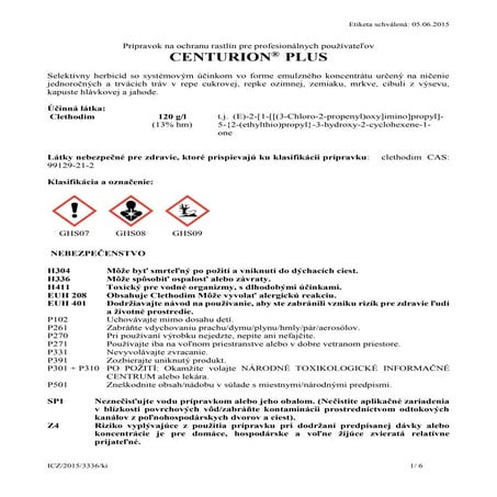 Herbicide centurion plus label | PDF