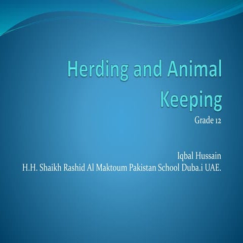 Herding and animal keeping presentation | PPT