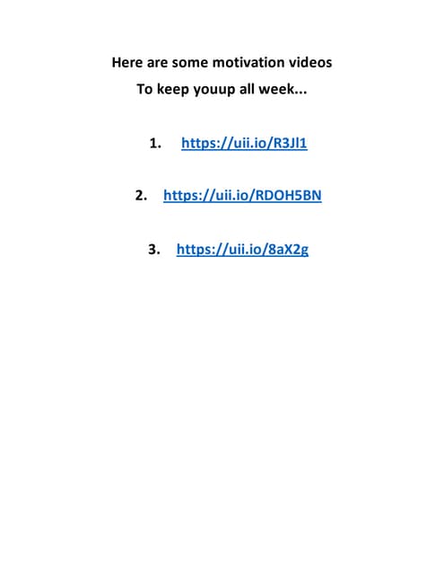 motivation video | PDF